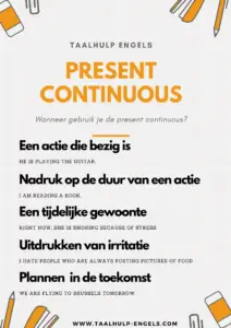 Present Continuous – Taalhulp Engels