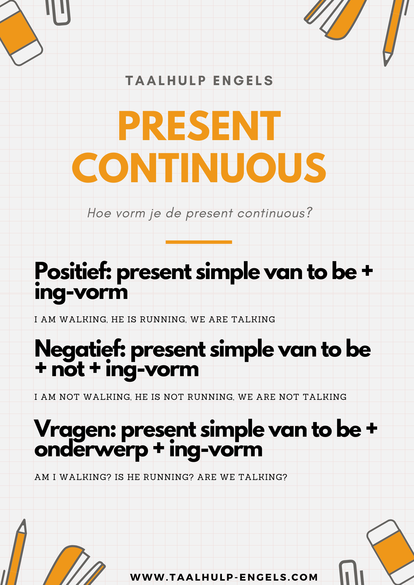 Present Continuous – Taalhulp Engels