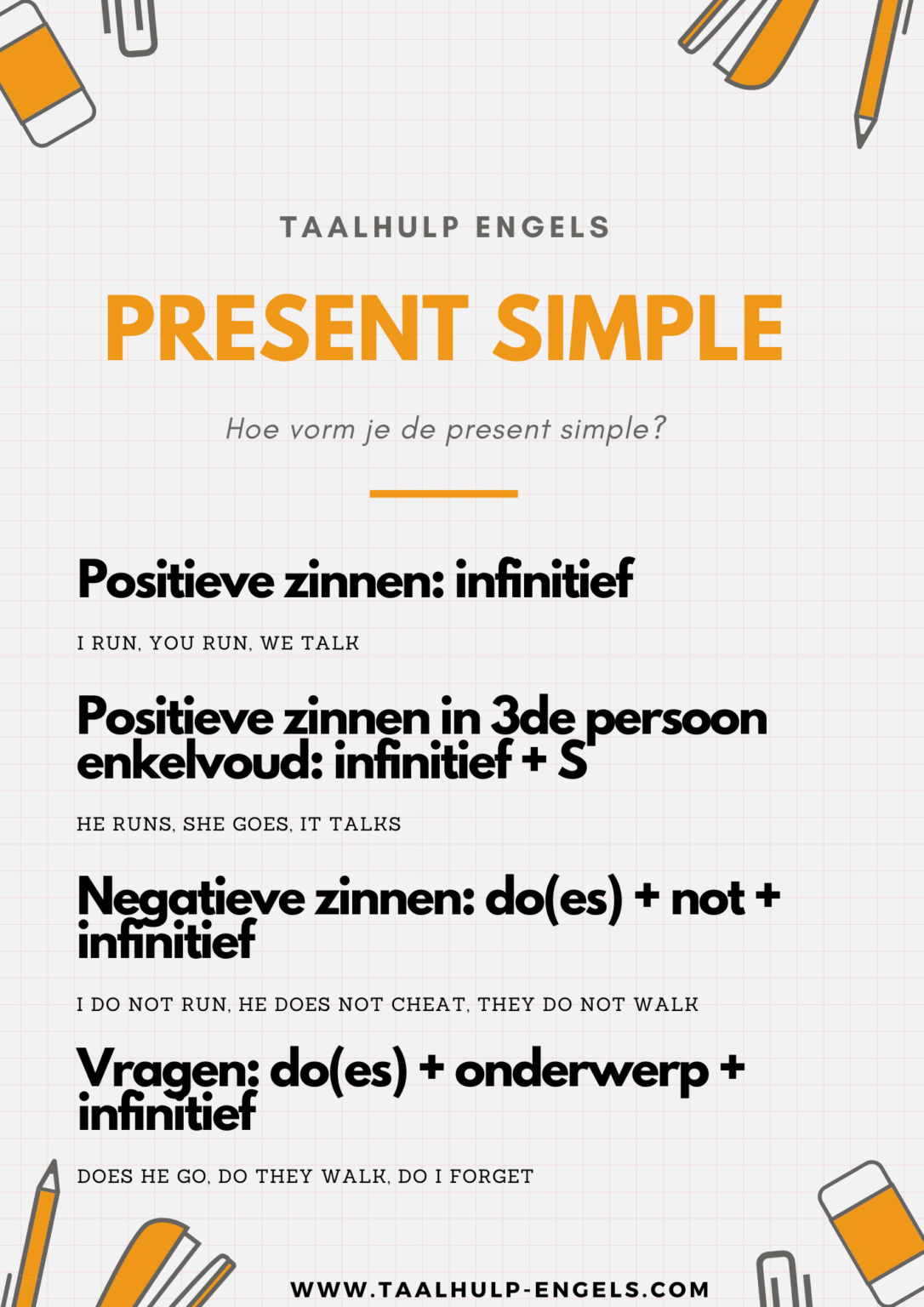 Present Simple – Taalhulp Engels