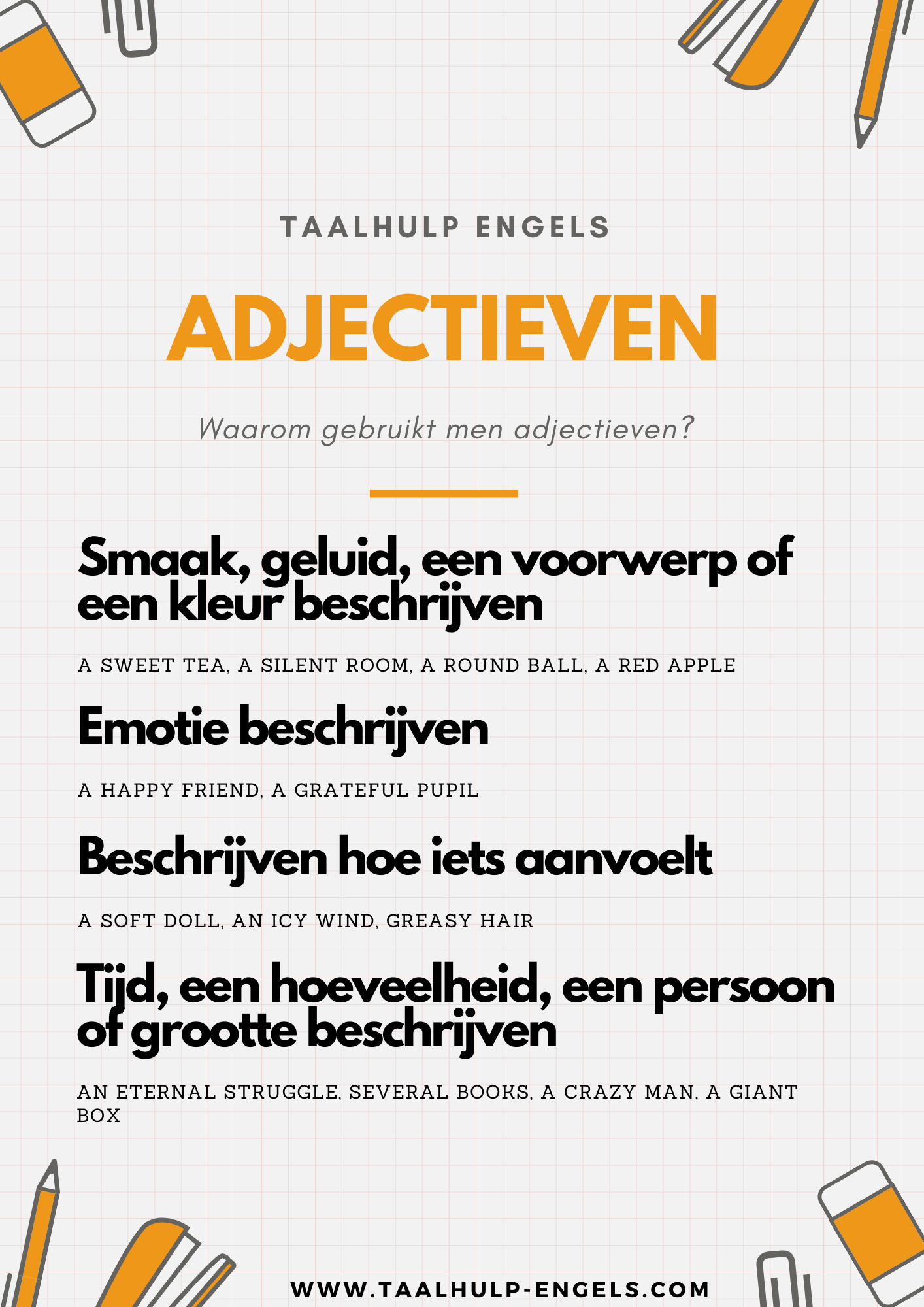 Adjectieven – Taalhulp Engels