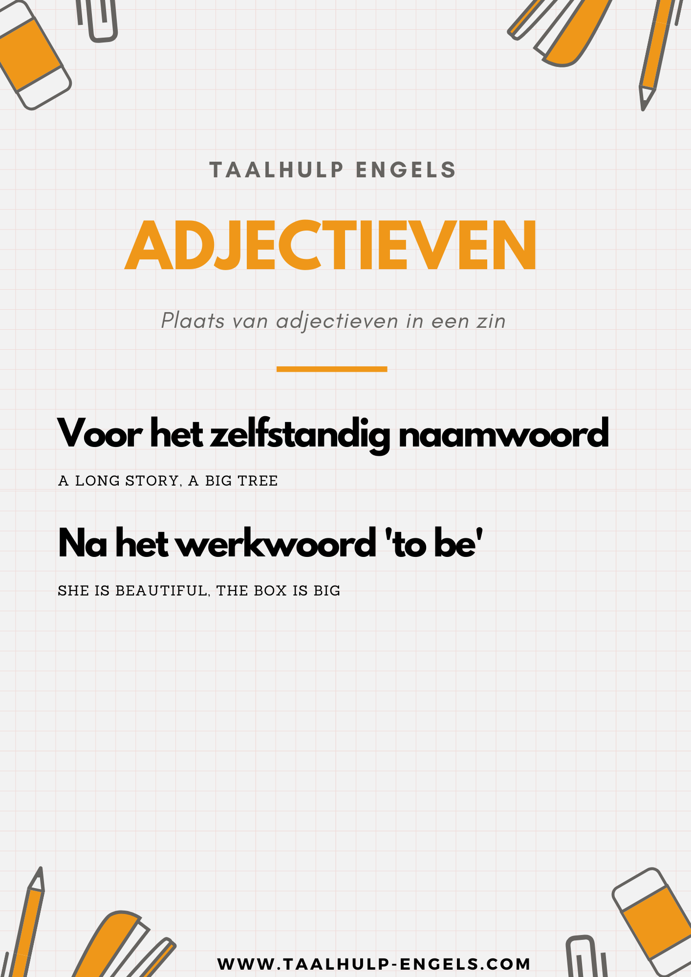 Adjectieven – Taalhulp Engels
