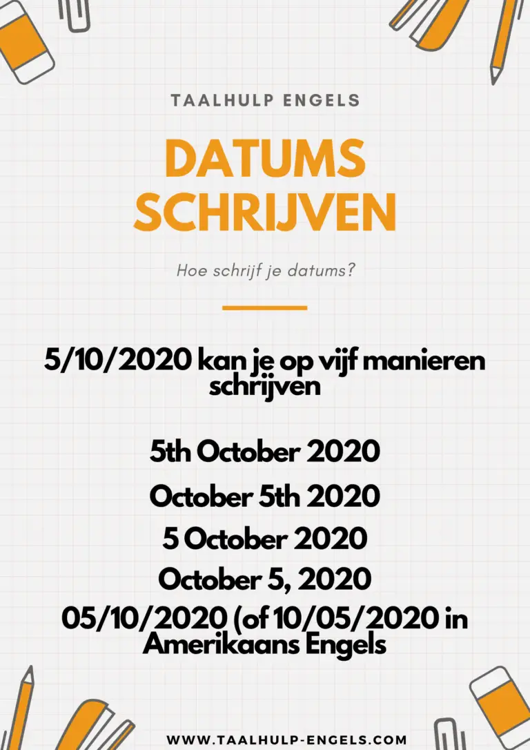 Datums in het Engels – Taalhulp Engels
