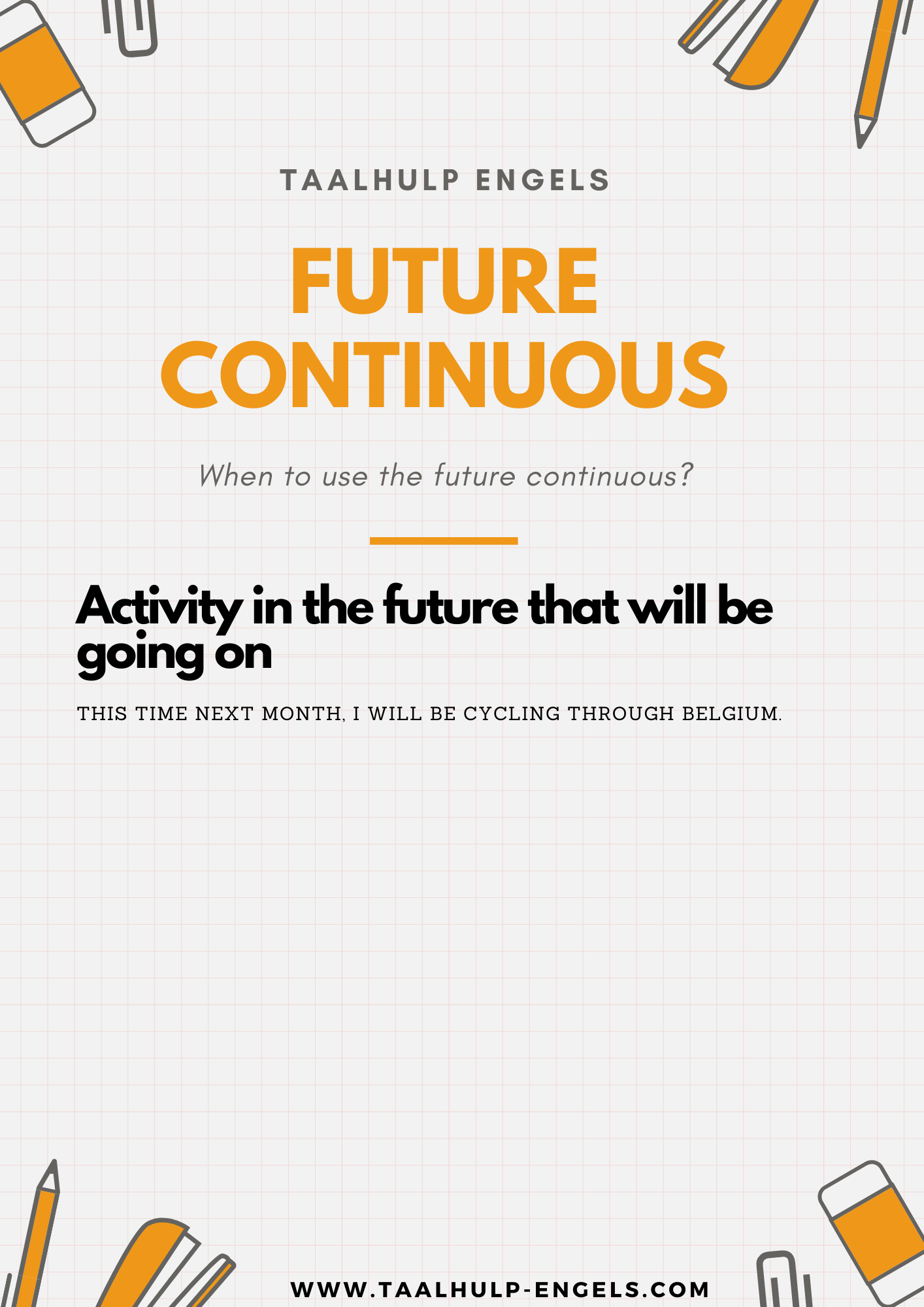 Future Continuous – Taalhulp Engels