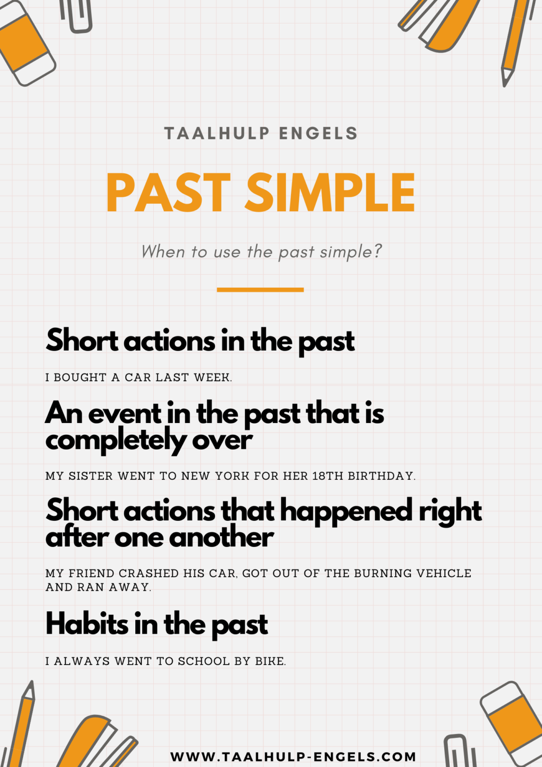 Past Simple – Taalhulp Engels