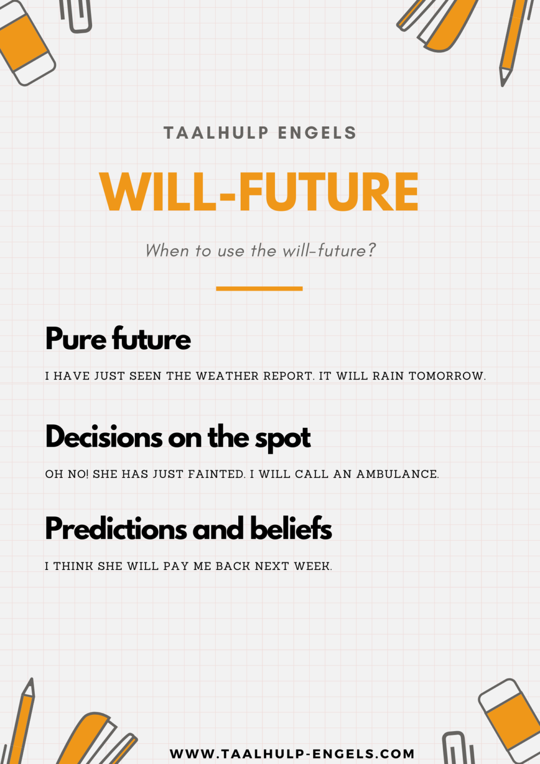 Will-future – Taalhulp Engels