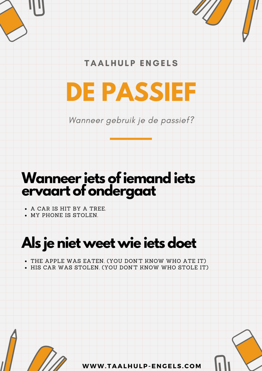 De Passief (Passive) in het Engels – Taalhulp Engels