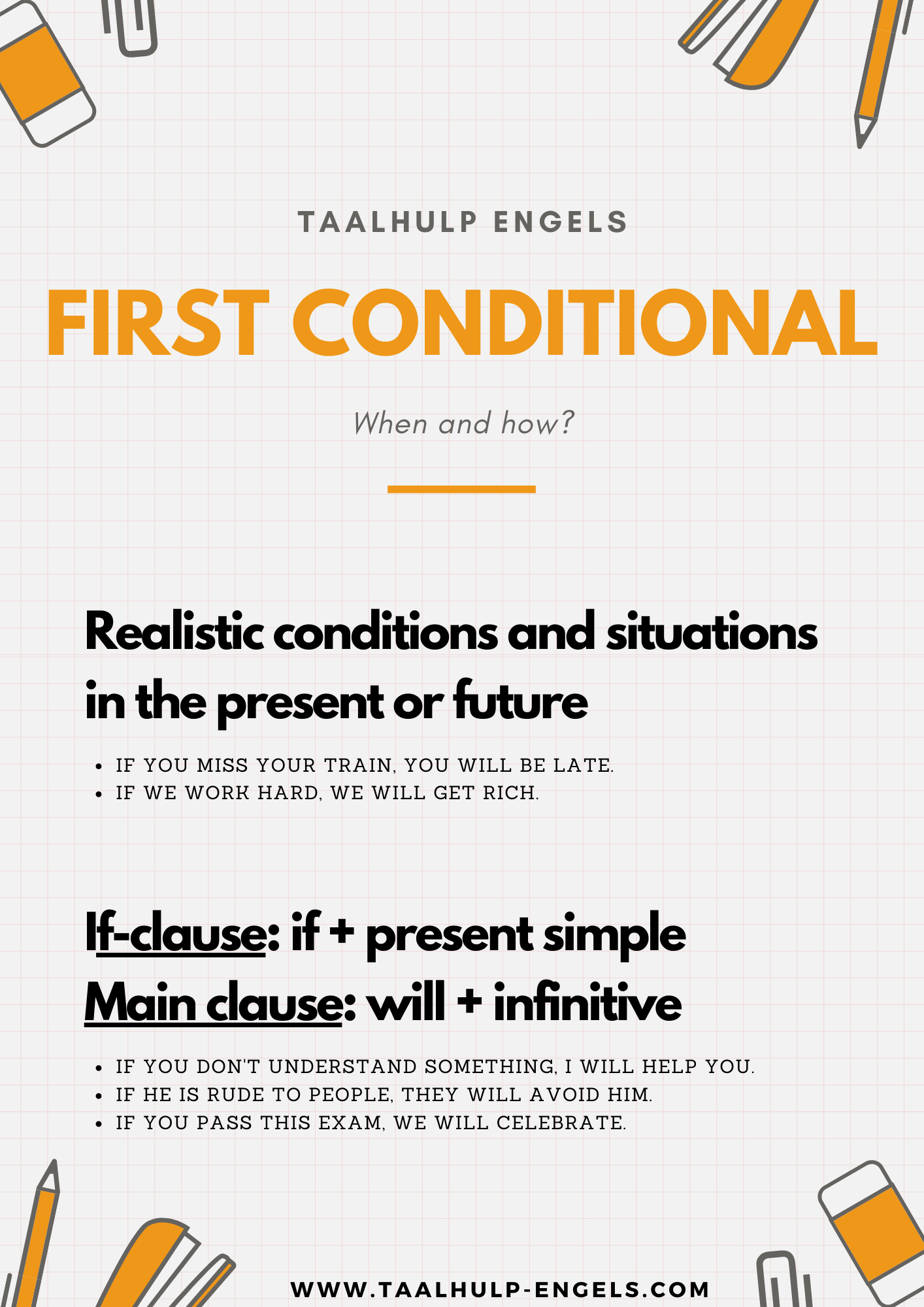 The First Conditional – Taalhulp Engels