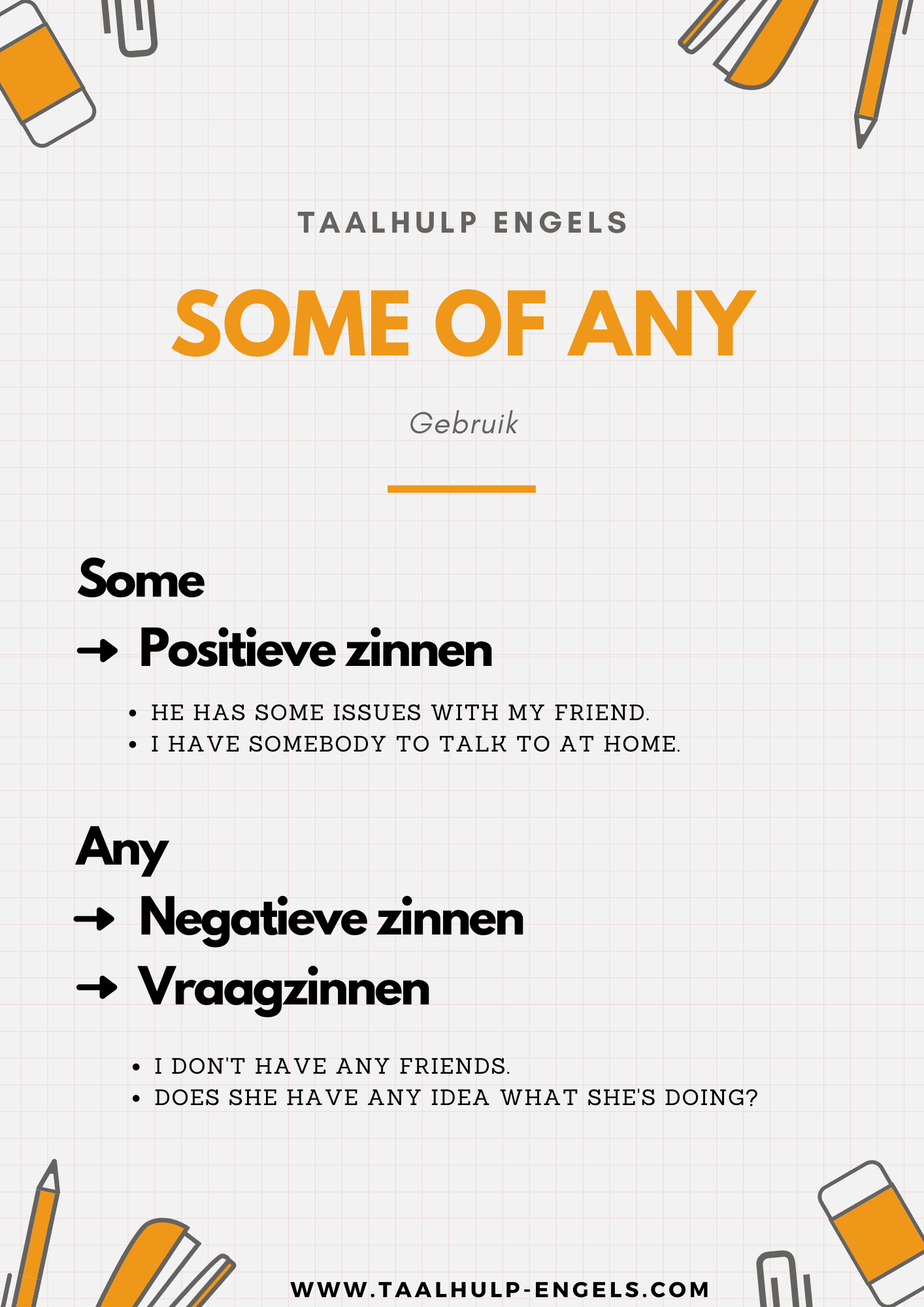 Some of Any – Taalhulp Engels