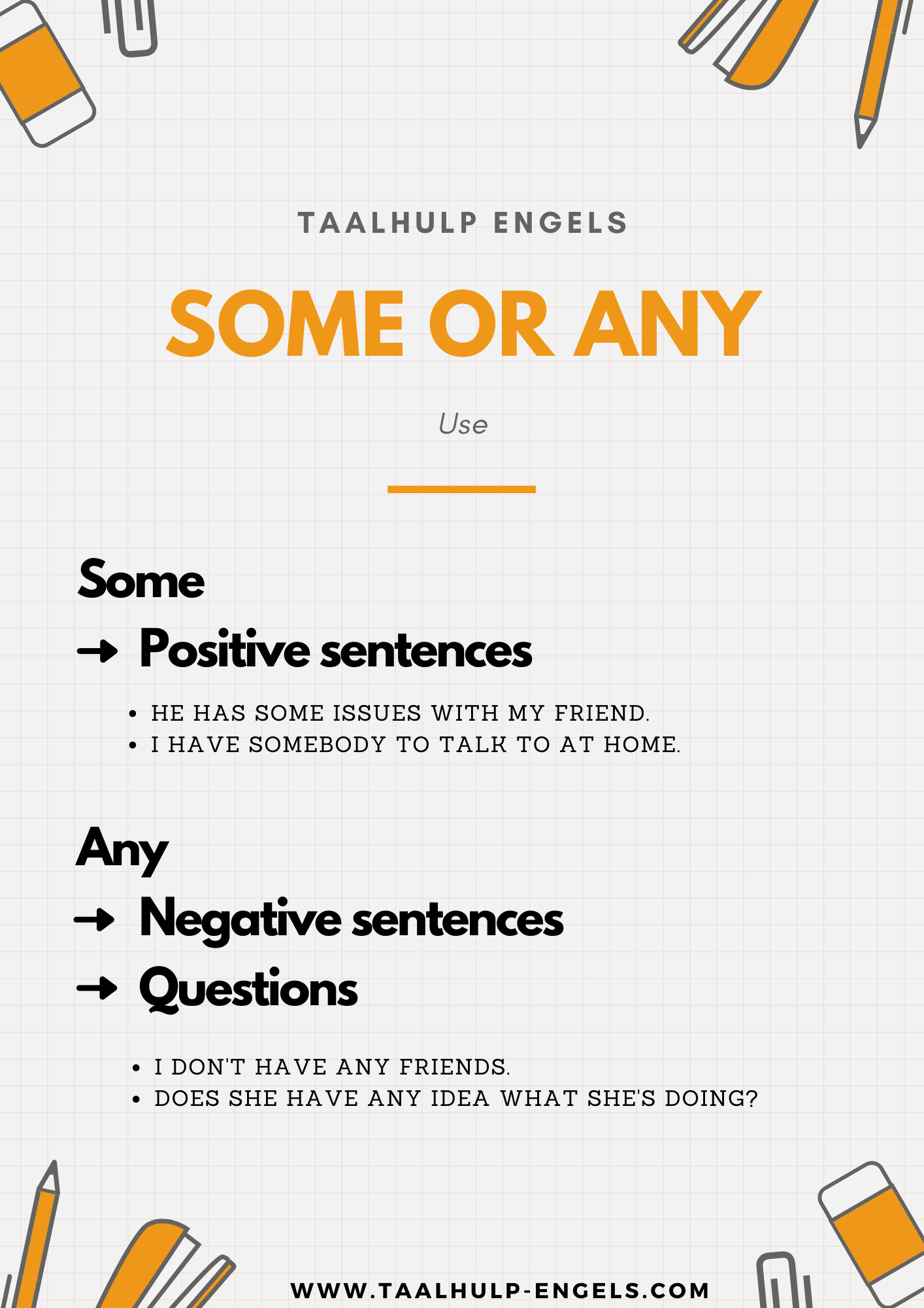Some or Any – Taalhulp Engels